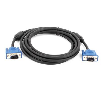 Blue 15 Pin SVGA VGA Adapter Monitor M/M Male To Male Cable Cord For PC ...