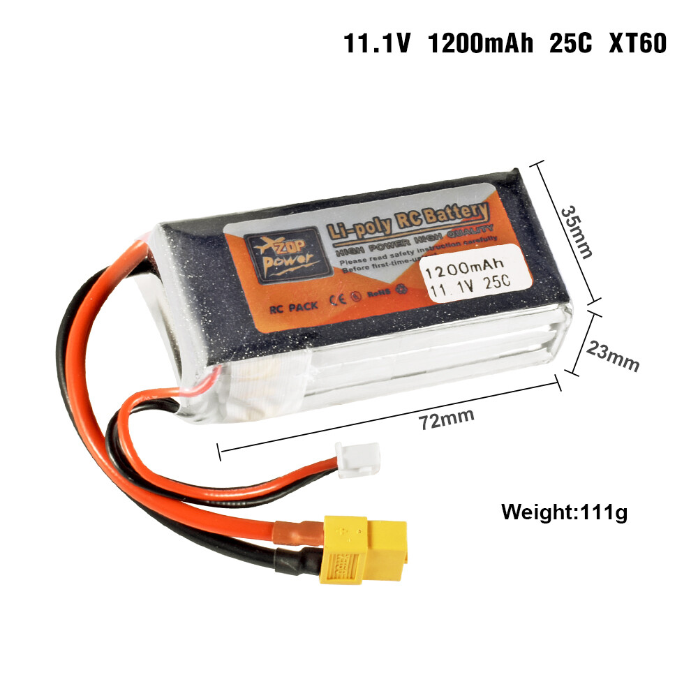 3S RC Lipo Battery 11.1V 650-6000mAh 25C-75C w/ XT30 XT60 T Plug JST ...