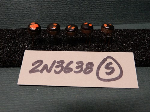 Fairchild? 2N3638 Glob Top Transistors Qty 5 NOS Dressed Like Lady Bugs ...
