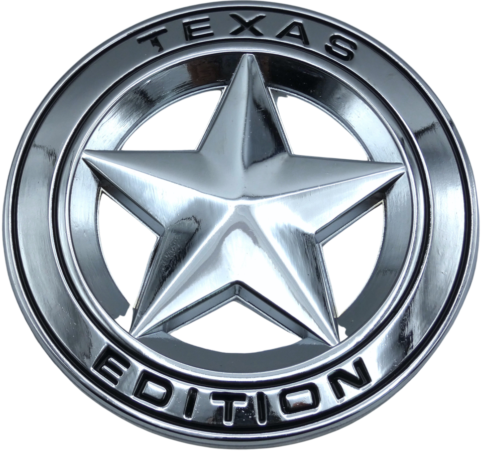 3D METAL Texas Edition Emblem Sticker Lone Star Badge 3" (Silver) Truck ...
