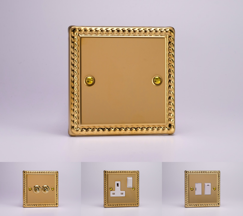 Varilight Georgian Brass Plated Classic Light Switches, Plug Sockets ...