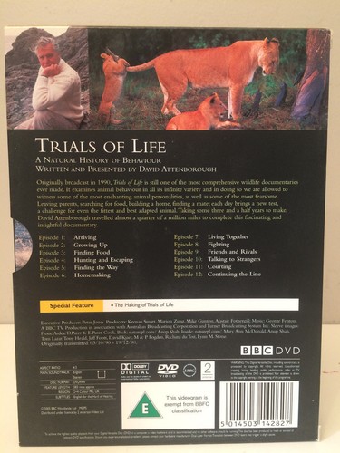 TRIALS OF LIFE - Complete Series David Attenborough x4 DVD Box Set BBC ...