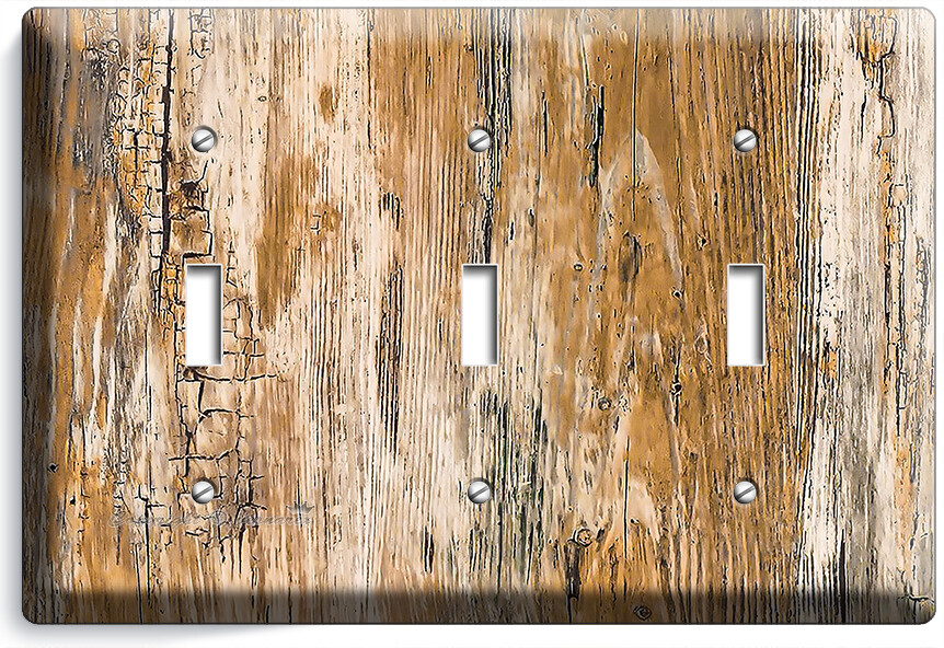 RUSTIC BEACHWOOD AGED WORN OUT WOOD LIGHT SWITCH PLATE OUTLET BEDROOM ...