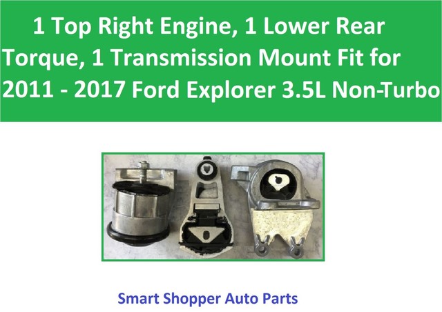 3 Motor Mounts Fit for 2011 2012 2013 2014 2015- 2017 Ford Explorer 3 ...