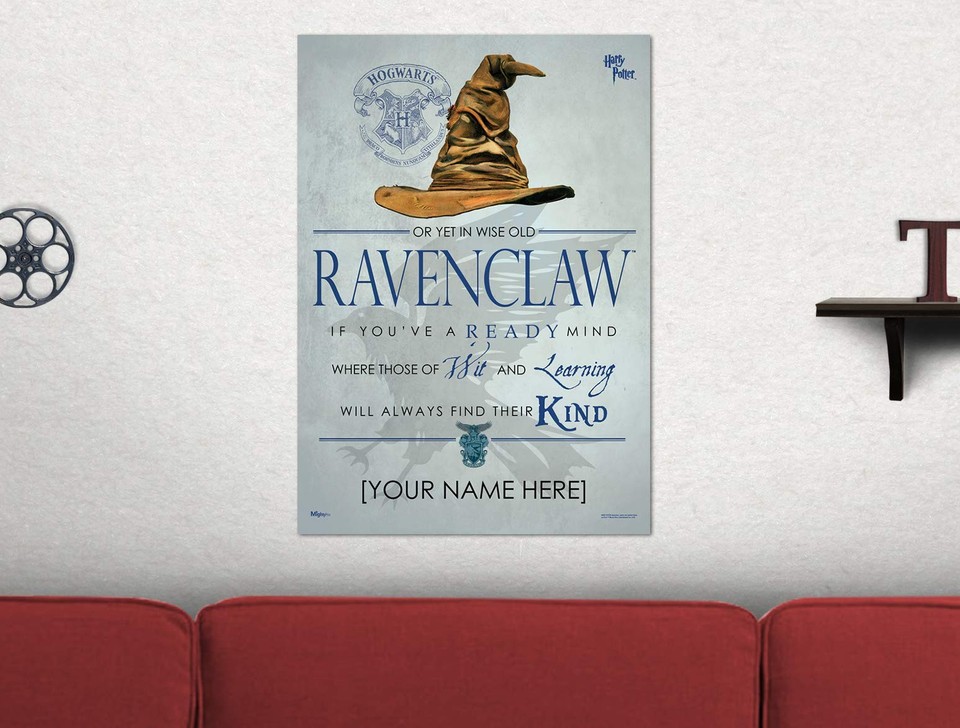 MIGHTYPRINT Harry Potter - Ravenclaw - Personalize with Name - Hogwarts ...