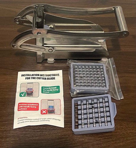 Potato Chipper French Fry Slicer Chip Cutter Veg Chopper Maker 2 Blade ...