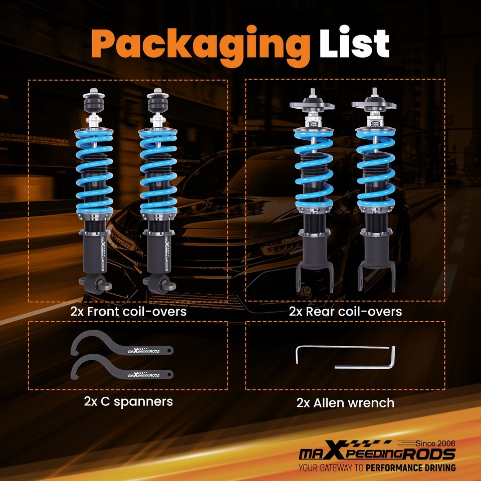 MaXpeedingrods T6 Coilover 24 Way Adjustable For Chevrolet Corvette C5 ...