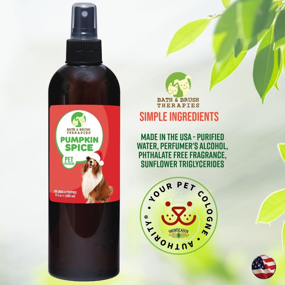Showseason Pumpkin Spice Pet Cologne for Dogs - 12.5 oz Long-Lasting ...