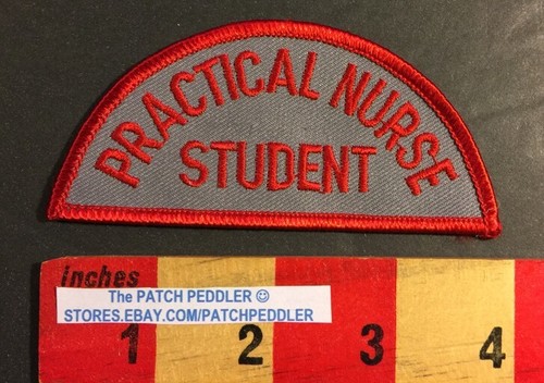 Practical Nurse Student Patch Red On Gray LPN Medical 57EE | eBay