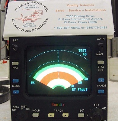 Bendix IN-2021A Color Radar Indicator TSO P/N:4001291-2101 w/8130 ...