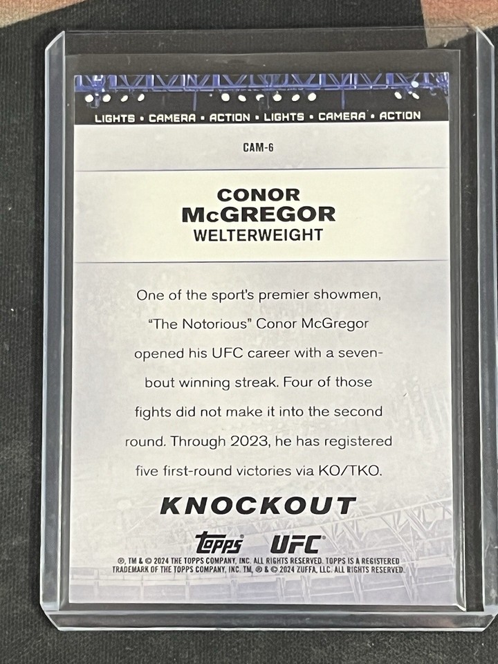 2024 Topps UFC Knockout Conor McGregor Lights Camera Action Red /25 | eBay