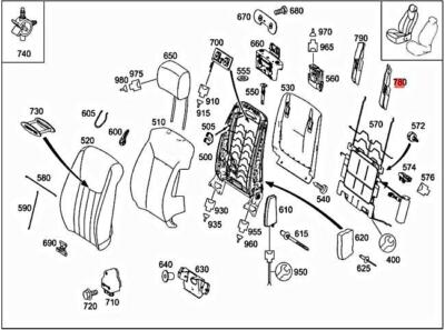 Genuine MERCEDES V251 W164 X164 GL-CLASS X164 Hook 251910017664 | eBay