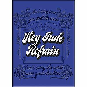 Lennon and McCartney Hey Jude Refrain, Premium Refrigerator Magnet - 2. ...
