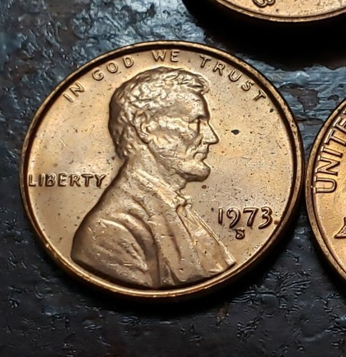 TWO(2) PER BUY 1973 S LINCOLN CENTS RED UNC 95% COPPER BULLION COINS ...
