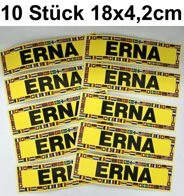 10x STICKER NAME ERNA AUFKLEBER Autoaufkleber Namensschild ...