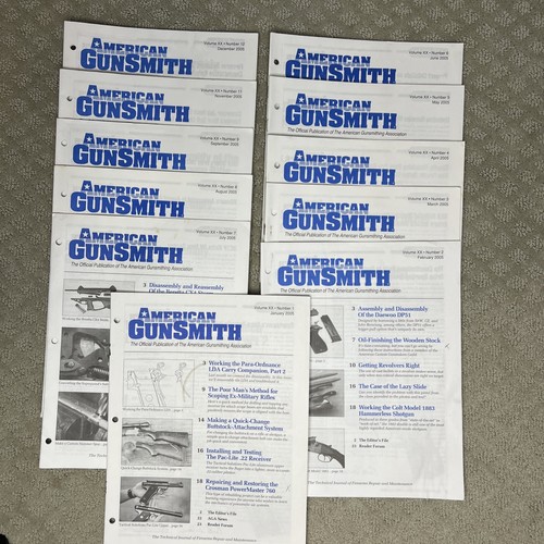 American Gunsmith Technical Journal Magazine Lot 11 Issues from 2005 | eBay