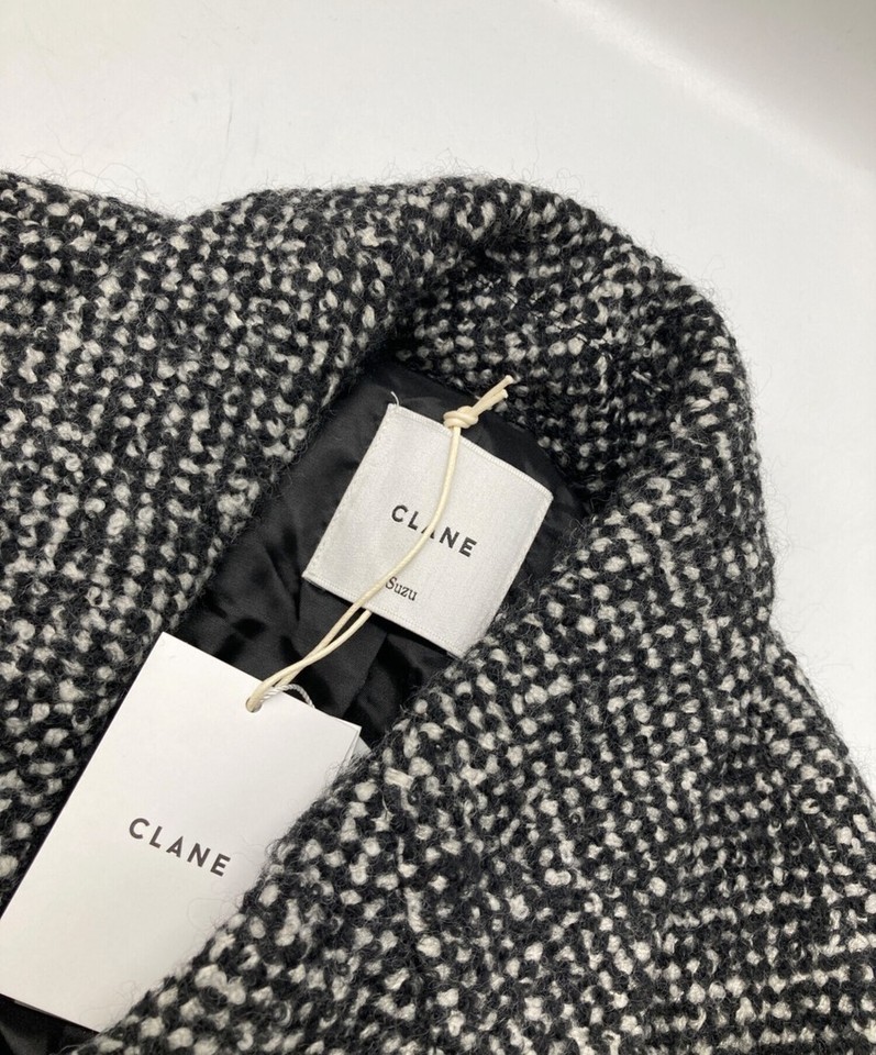 CLANE Mix Color Over Coat 17101-0012 Gray Polyester Size:S Jacket 3628 ...