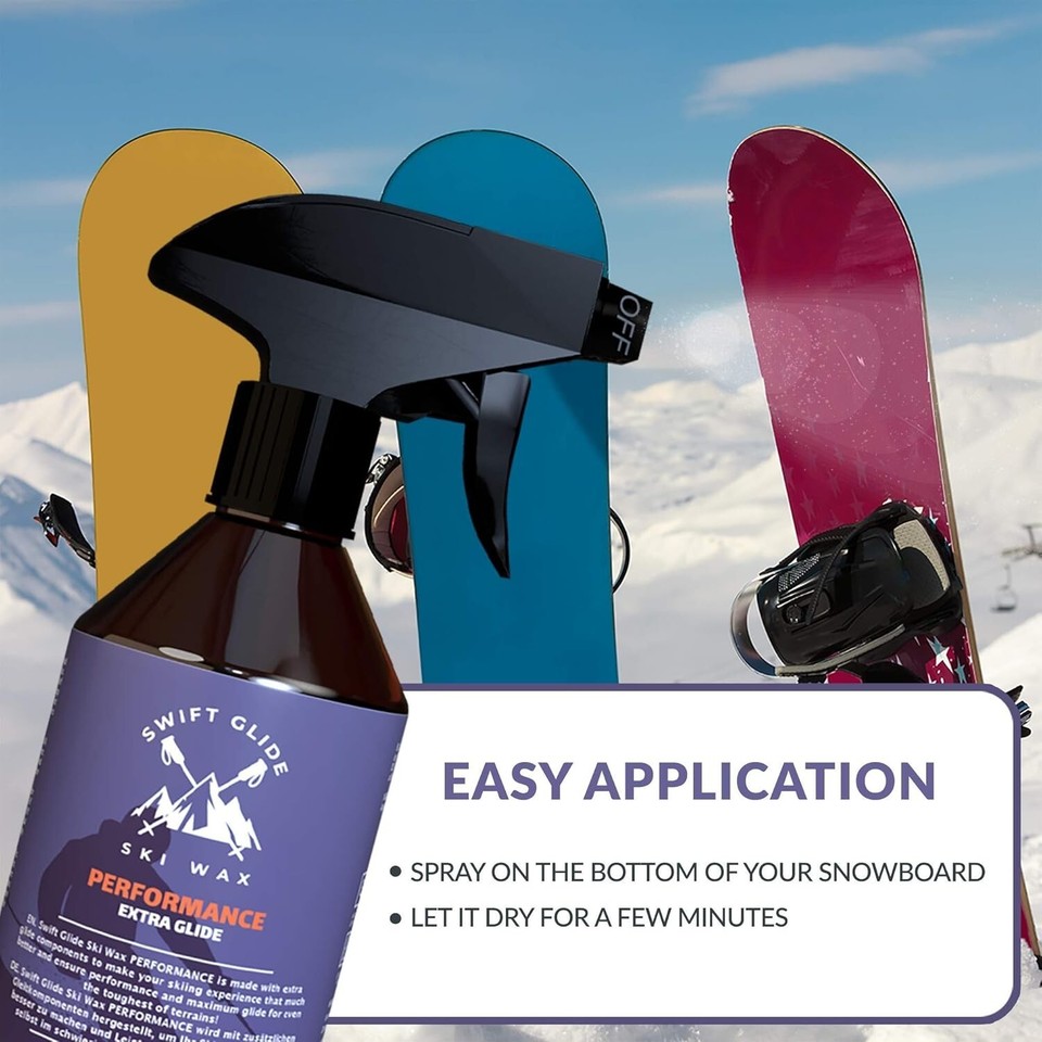 Swift Glide Ski Wax Spray – Universal Ski & Snowboard Wax Spray – Eco ...