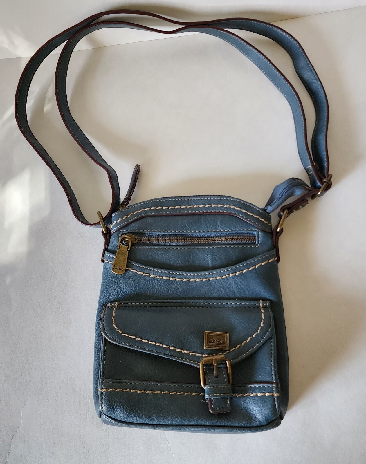 BOC Born Concept Faux Leather Blue Cross Body Purse - Gem