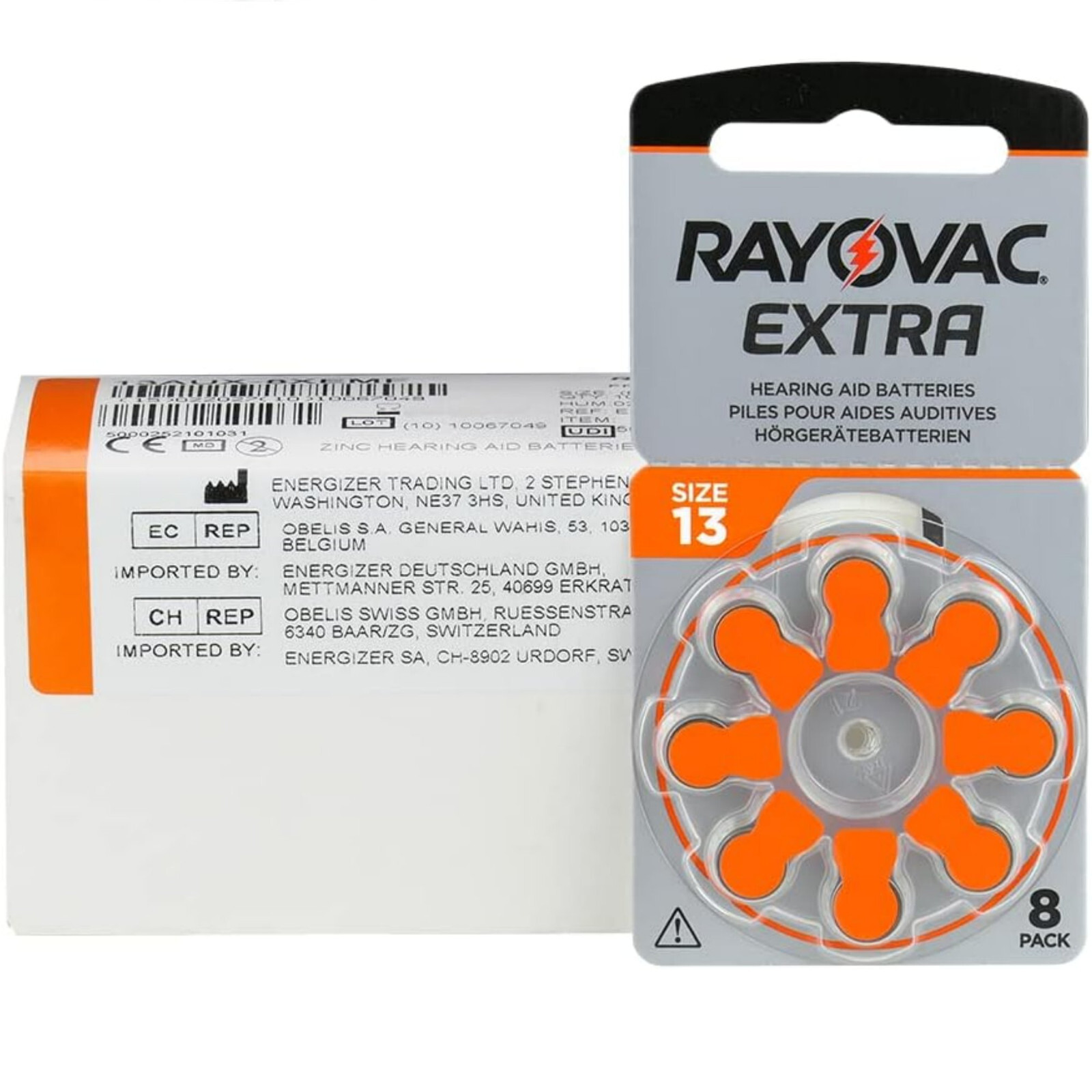 80 x RAYOVAC 13 DA13 A13 ORANGE Hearing Aid Batteries ZA13 13au AC13E ...