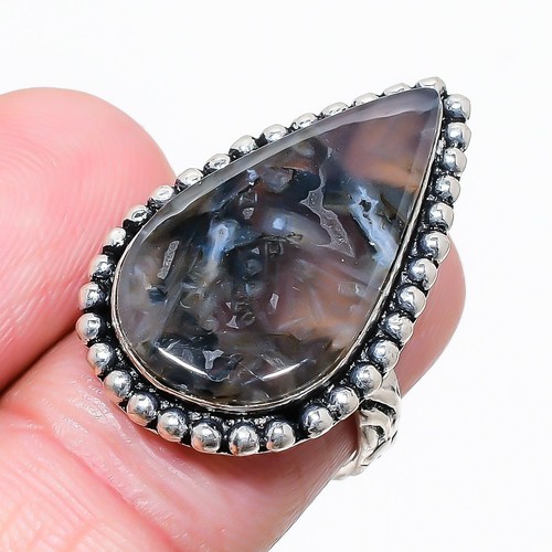 Tube Agate Gemstone 925 Sterling Silver Jewelry Ring Size 7 C657 | eBay