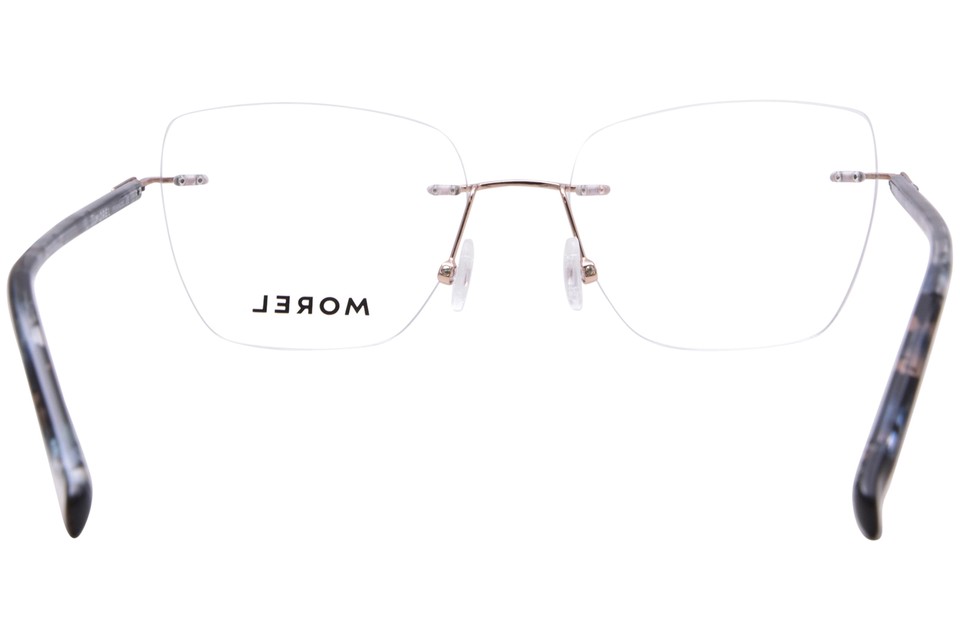 Morel 20160K PV06 Eyeglasses Womens Rose Gold/Multi Rimless Rectangle ...