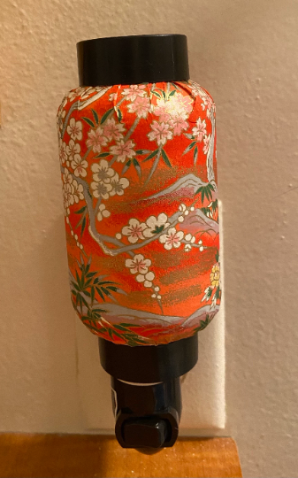 Cherry blossom Oriental Japanese Washi Night Light Lamp Candle Home ...