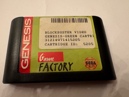 Sega Genesis Game Factory Blockbuster Cartridge - Green Label | eBay