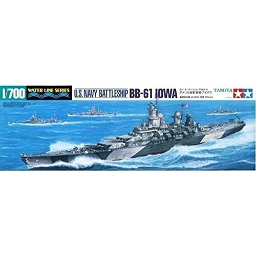 Tamiya 1/700 Waterline Series No.616 US Navy Battleship Iowa Plastic ...