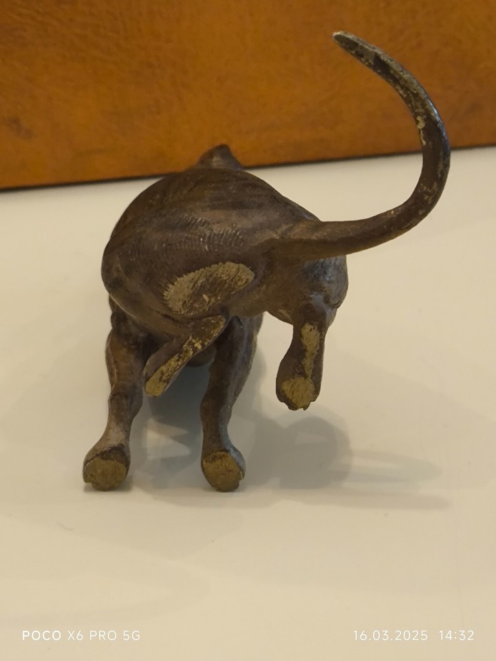 Antique Cold Painted Vienna Bronze Dog Figurine | eBay