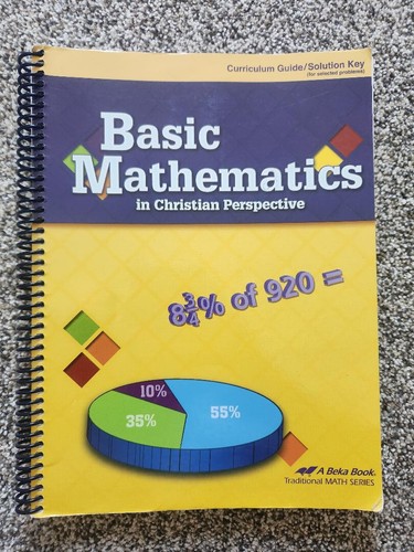 A Beka Basic Mathematics Curriculum Guide/Solution Key Grade 7 VERY ...