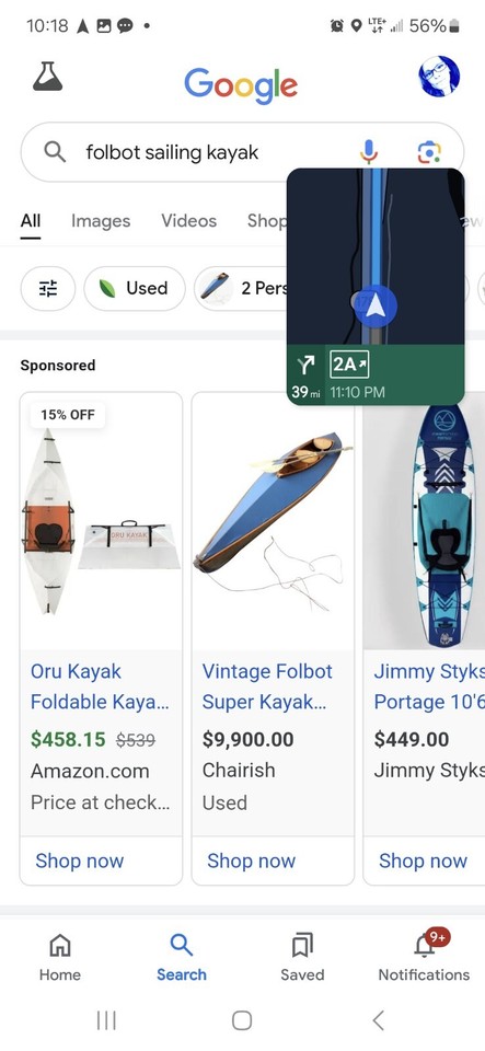 17 foot Folbot Kayak 2 person W/ Sails | eBay