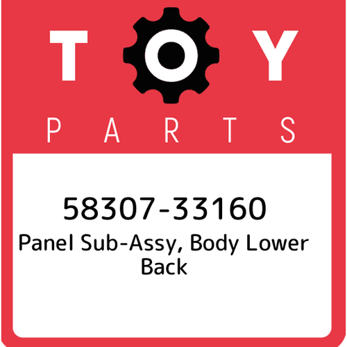 58307-33160 Toyota Panel sub-assy, body lower back 5830733160, New ...