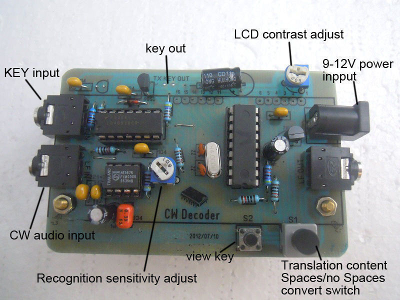 CW Decoder Morse Code Reader + CW Signal Generator /PS2 keyboard/Ham ...