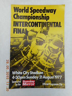 WORLD SPEEDWAY CHAMPIONSHIP INTERCONTINENTAL FINAL 21 AUGUST 1977 | eBay
