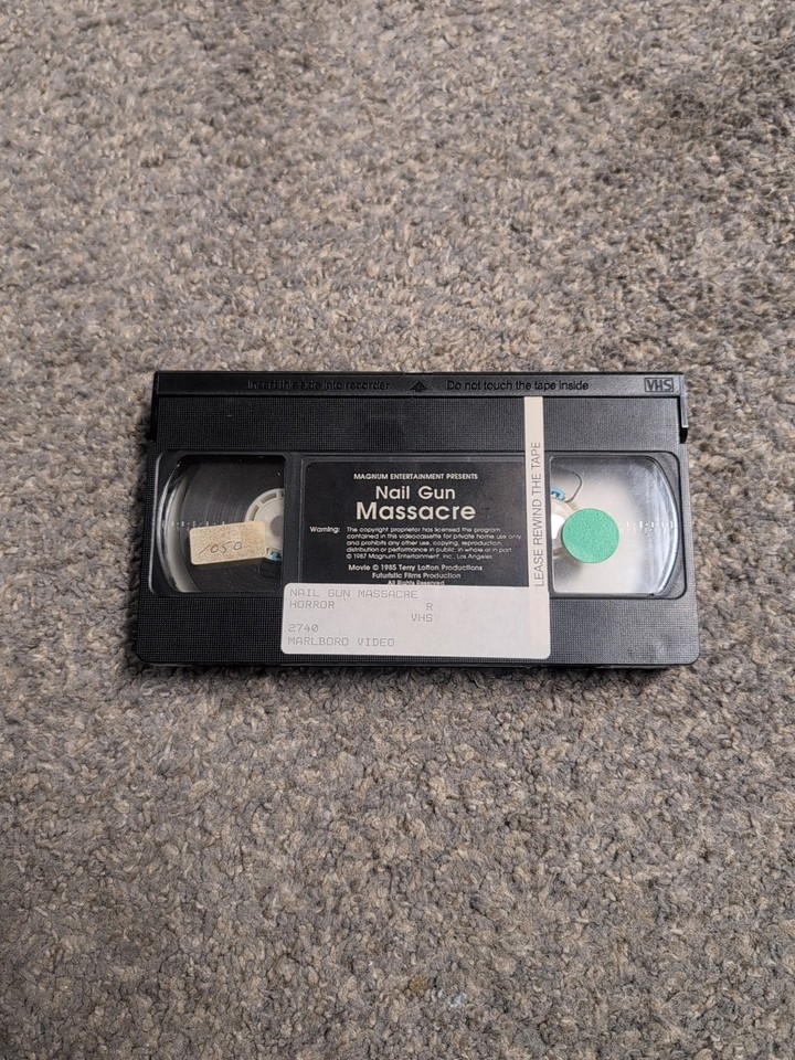 Nail Gun Massacre VHS Tape 1987 Horror Slasher SOV Magnum Entertainment ...