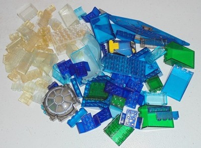 LEGO Lot Transparent Translucent Clear Parts Variety + Space Green Blue ...