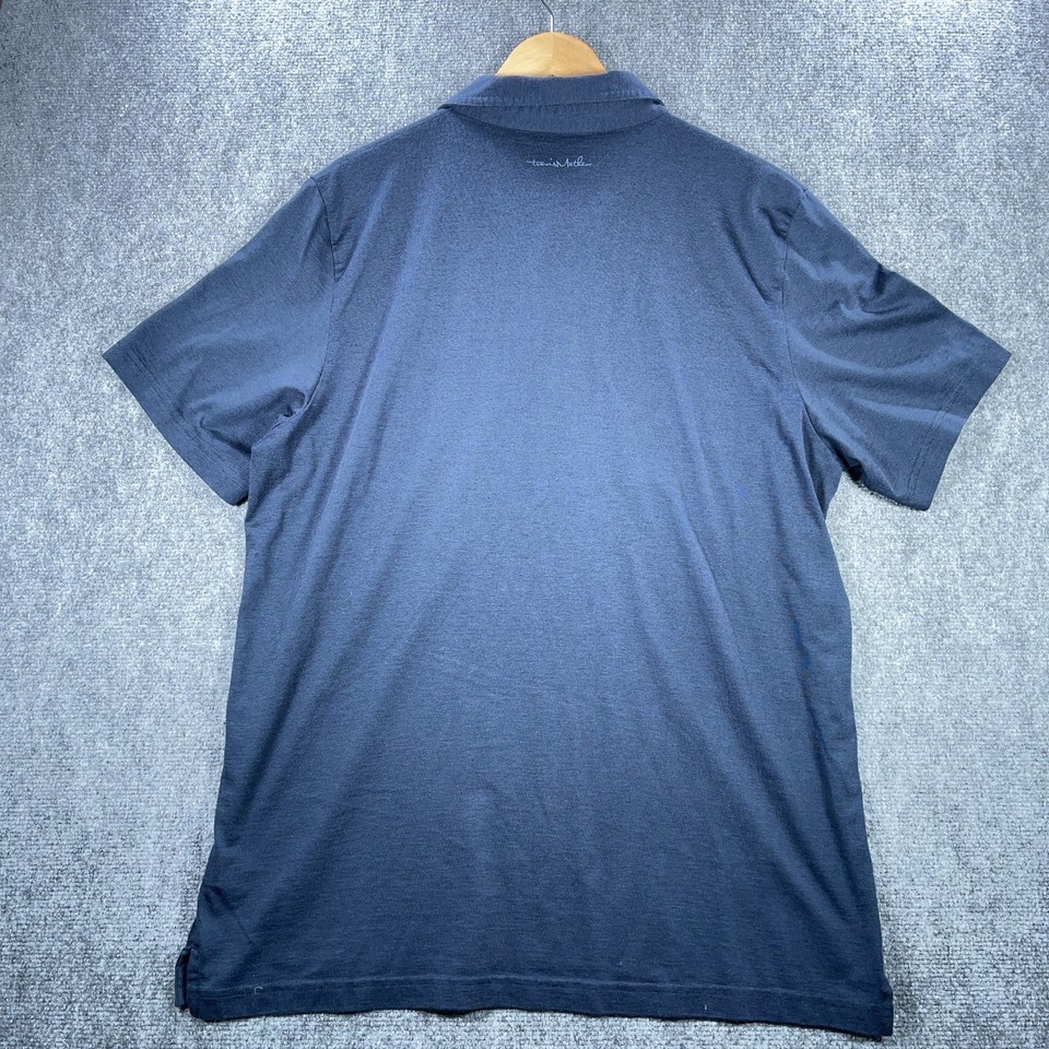 Travis Mathew Golf Polo Mens 2XL Blue Short Sleeve Performance Stretch ...