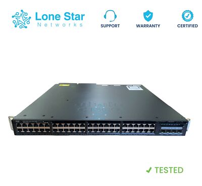 Cisco C1-WS3650-48FD/K9 Catalyst 3650 48 Port PoE 2x10G Switch Dual AC ...