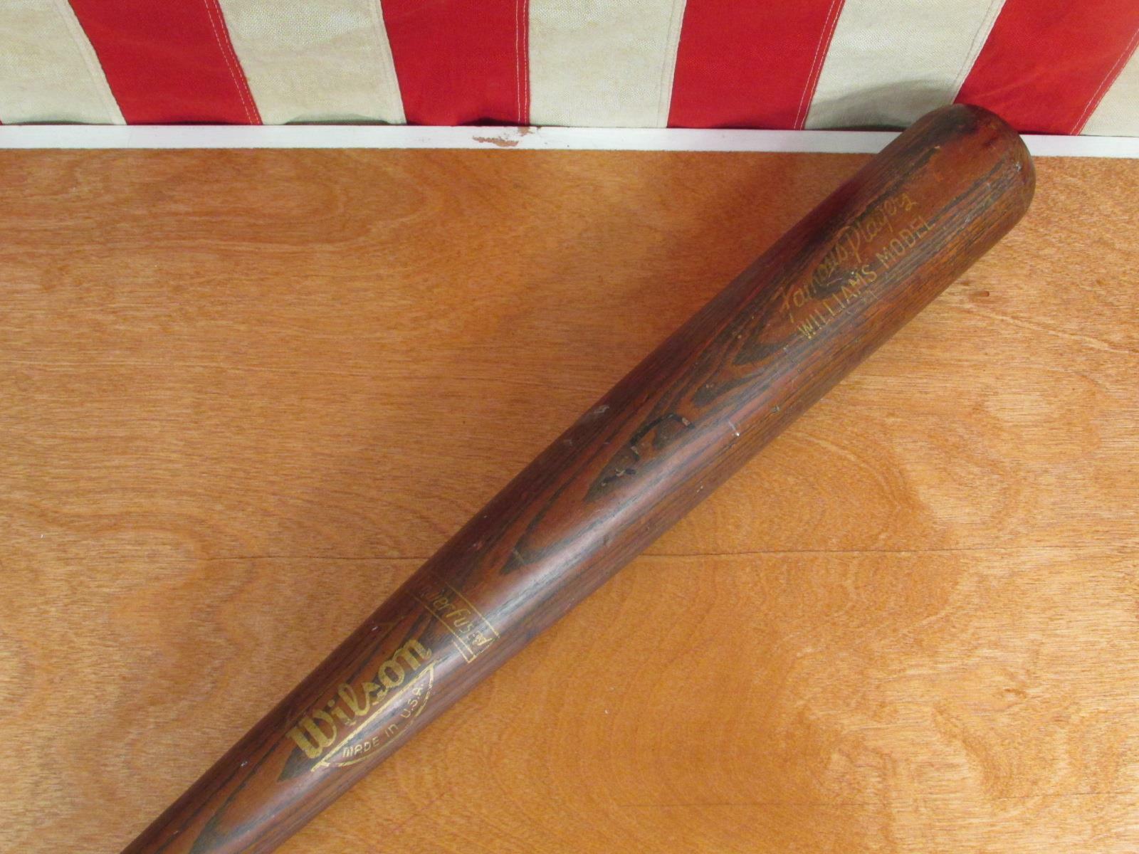 Vintage 1960s Wilson Wood Famous Player Baseball Bat HOF Ted Williams ...
