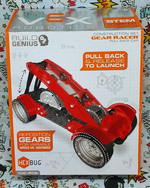 Vex Robotics Gear Racer Pull Back Car Construction Kit by HEXBUG 105pcs ...