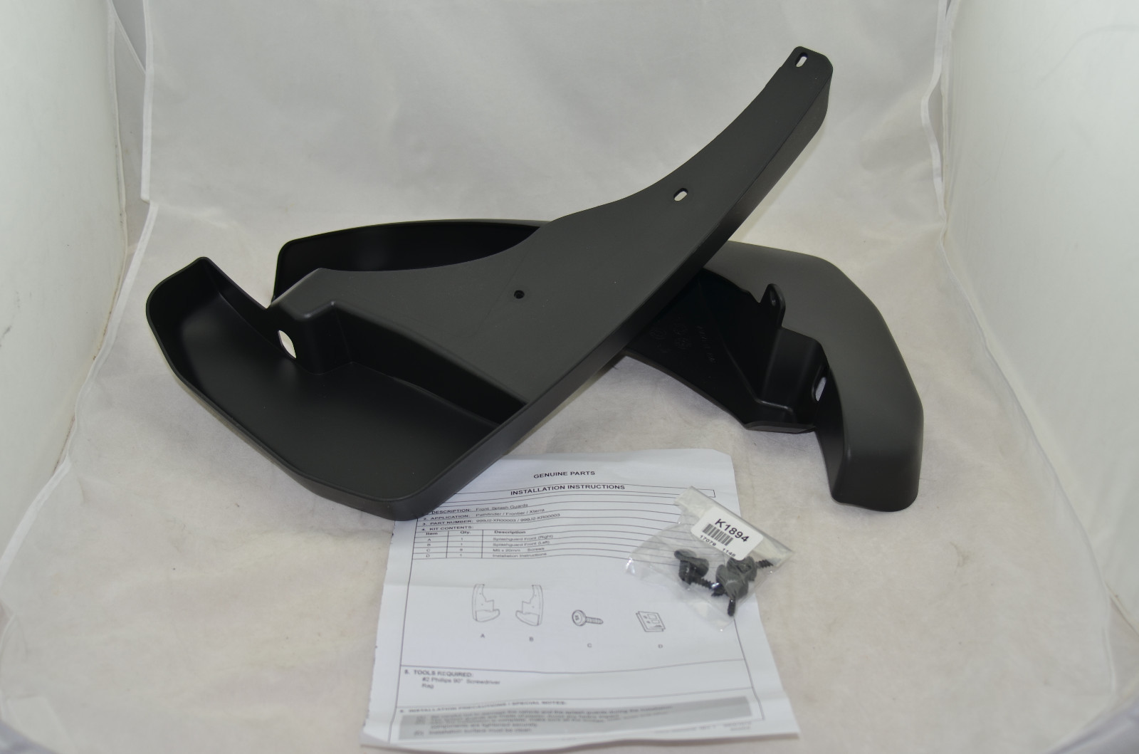 2005-2019 Genuine Nissan Frontier Splash Guards Front 999J2-XR00003 Mud ...