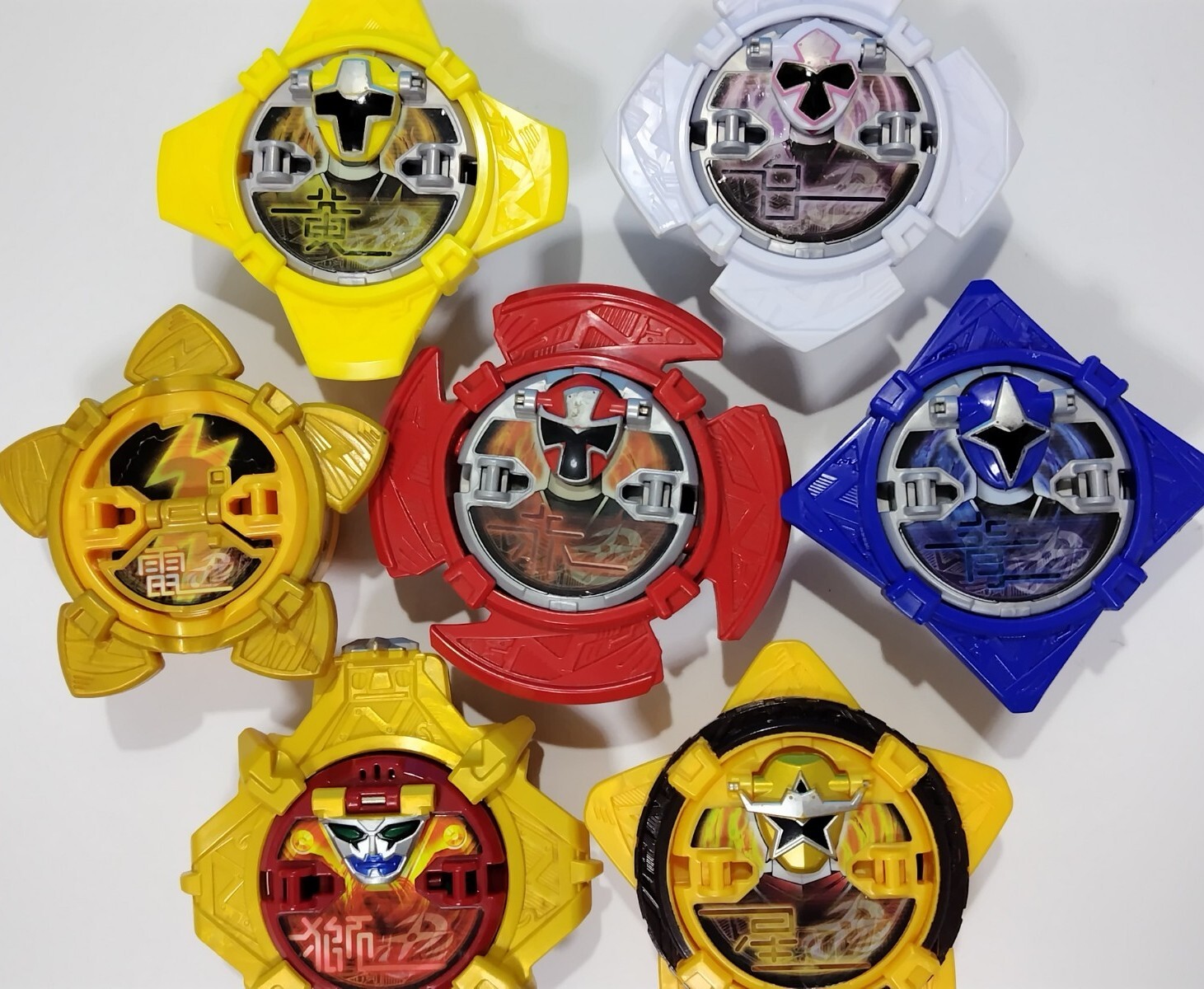 7Pcs Power Rangers Sentai Ninninger Ninja Steel Shuriken Star Morpher ...