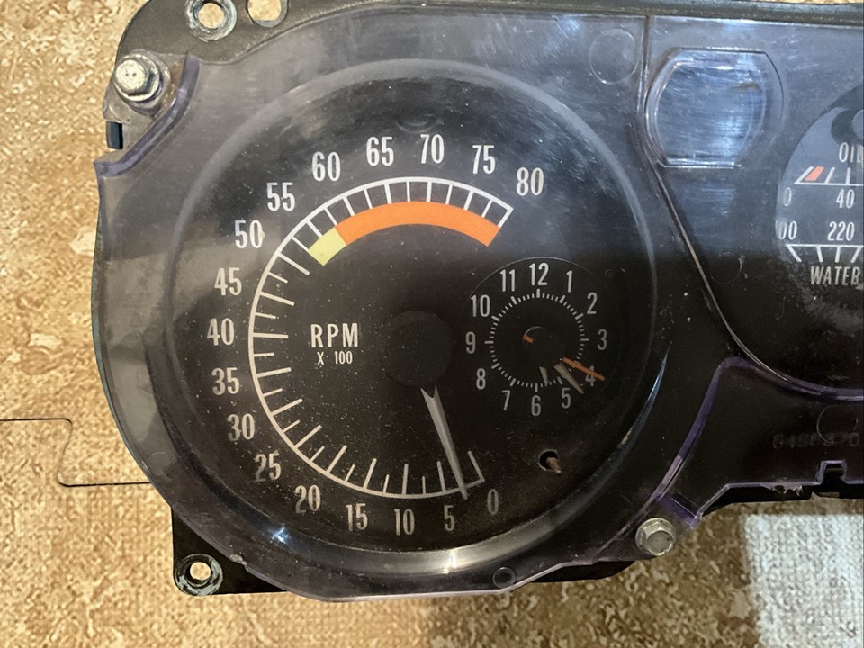 74-79 Pontiac Trans Am Gauge Cluster 8k Tach 100 MPH Speedometer ...