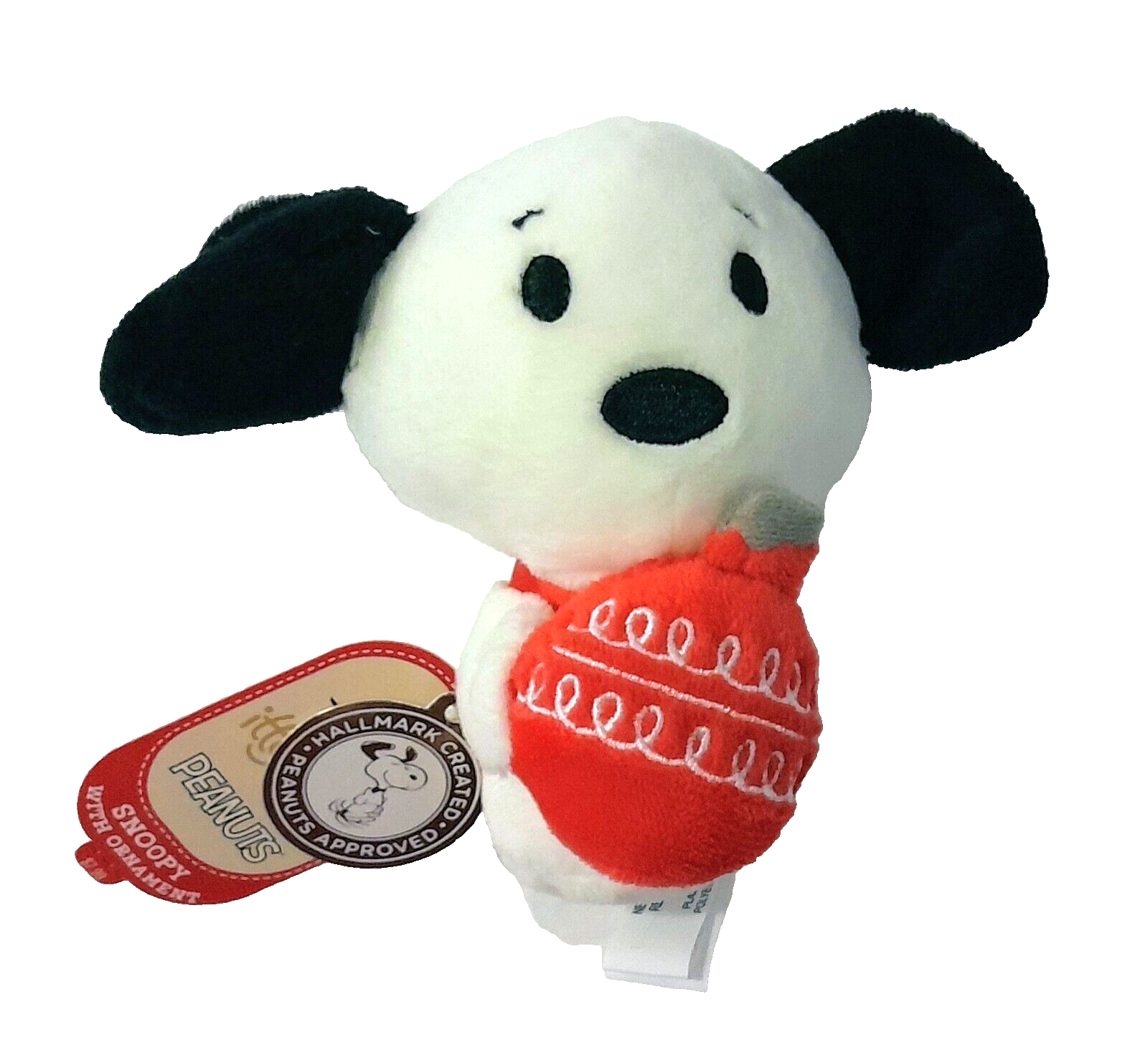 Hallmark Itty Bittys ~ SNOOPY with ORNAMENT Peanuts Beanie Plush for ...