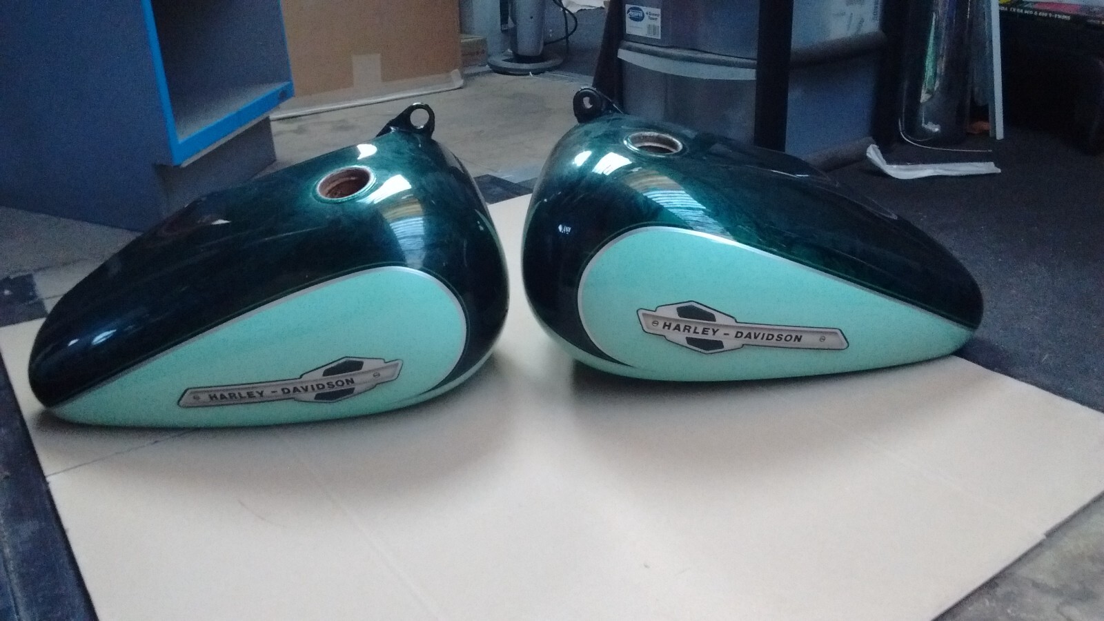 Harley-Davidson Evo 1984-1999 Custom Paint Tanks Front Fender Dark ...