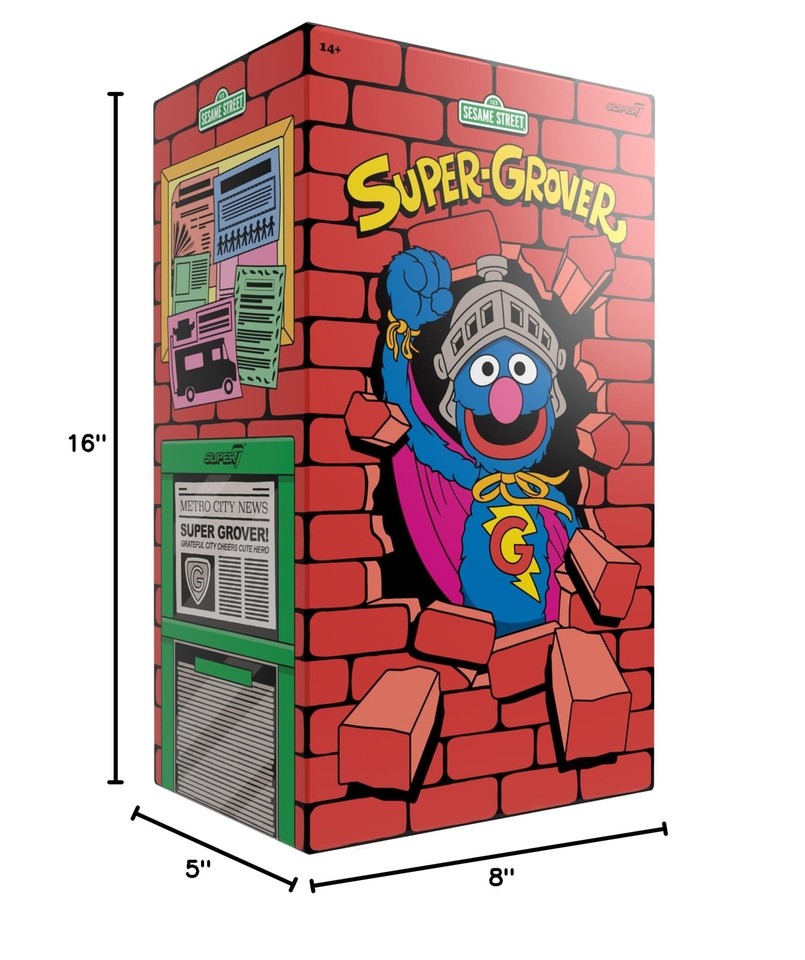 Super7 Sesame Street Supersize Vinyl - Grover (Super) Super Grover | eBay