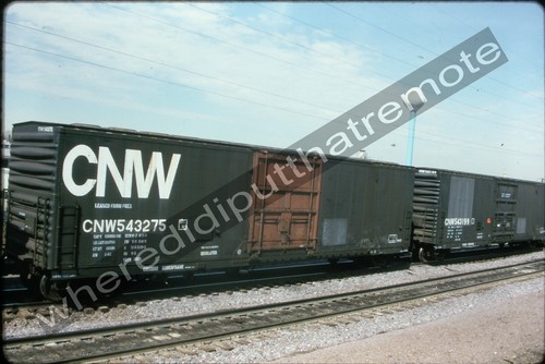 Original Slide Chicago & Northwestern CNW 543275 Boxcar Proviso ILL 4 ...