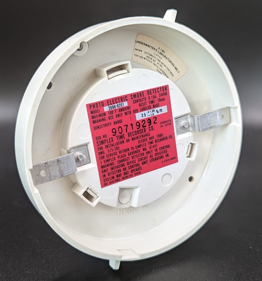 SIMPLEX 2098-9201 - Photo Electric Smoke Detector - SAME DAY SHIPPING ...