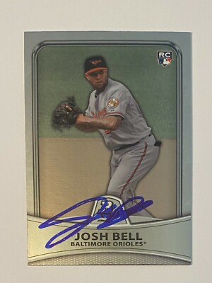 Josh Bell Signed Bowman #41 2010 Rookie RC Card Baltimore Orioles Auto ...